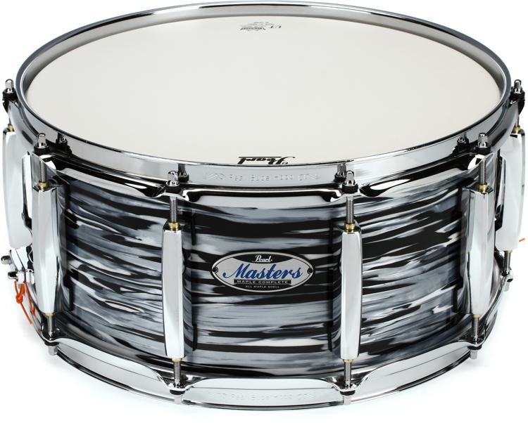 Pearl Masters Maple Complete Snare Drum - 14" x 6.5" - Classic Black ...
