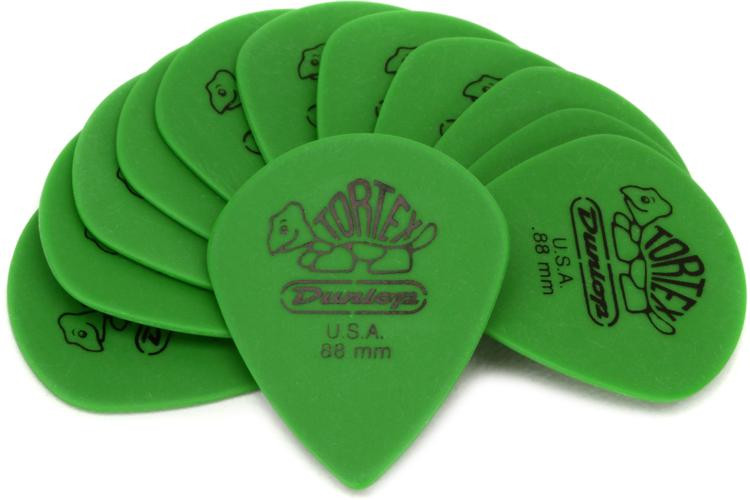 Dunlop Tortex Jazz III XL Guitar Picks - .88mm Green (12-pack) | Sweetwater
