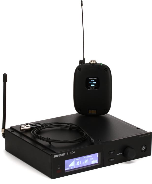 Shure SLXD14/93 Wireless Lavalier Microphone System - H55 Band | Sweetwater