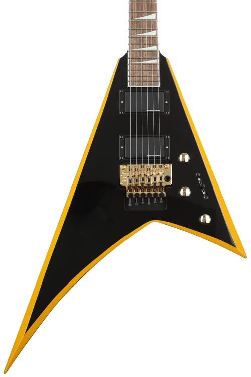 Jackson X Series Rhoads RRX24 - Black with Yellow Bevels | Sweetwater