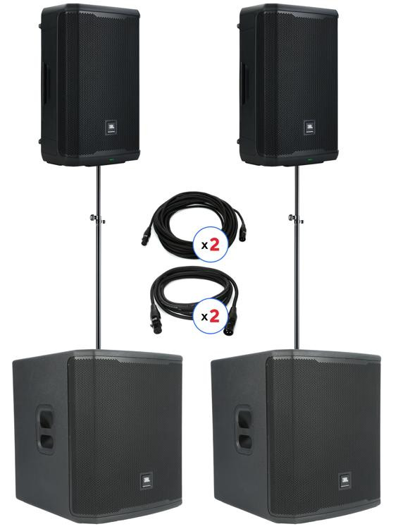 JBL PRX912 12-inch Powered Loudspeaker and PRX915XLF 15-inch Powered ...