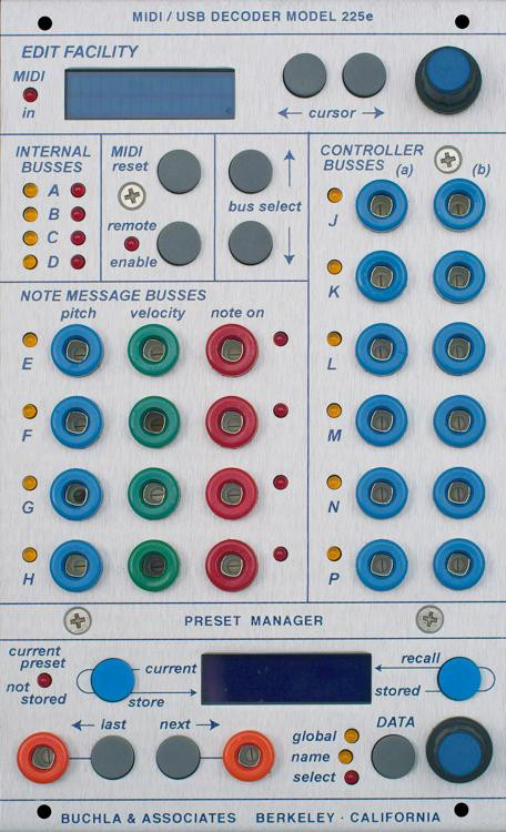 Buchla 225e MIDI Decoder/Preset Manager Module | Sweetwater