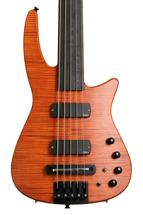 NS Design CR5 Radius Fretless 5-string Bass Guitar - Amber Satin ...
