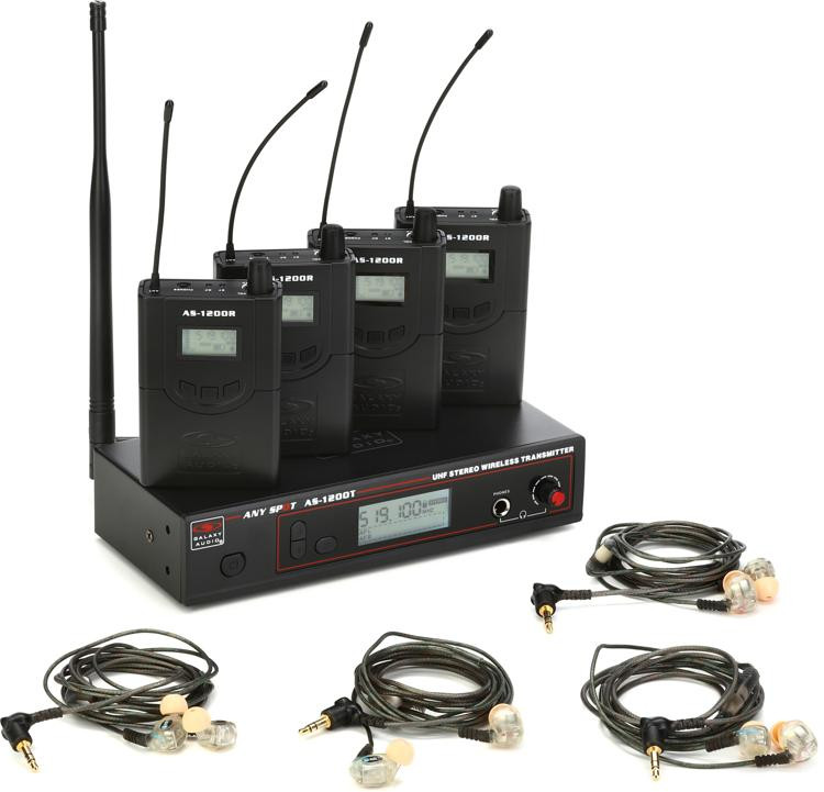 Galaxy Audio AS-1210-4N Wireless In-Ear Monitor System - N Band ...