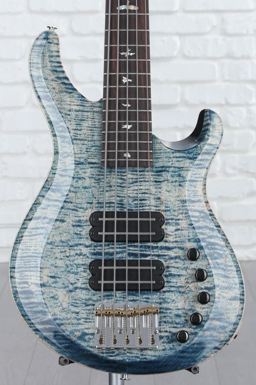 PRS Grainger 5-string Bass Guitar- Faded Whale Blue 10-Top with ...