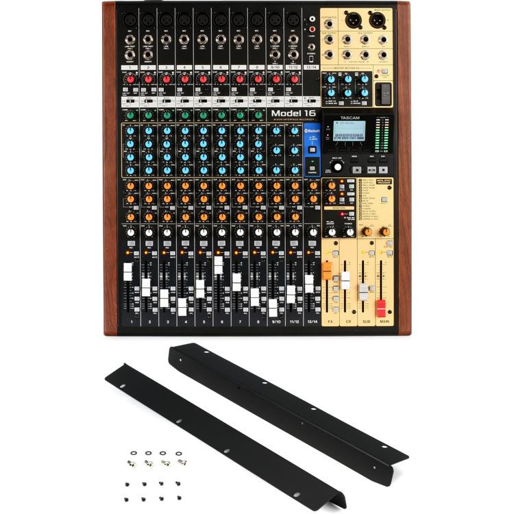 TASCAM Model 16 Mixer / Interface / Recorder with Rackmount Kit ...