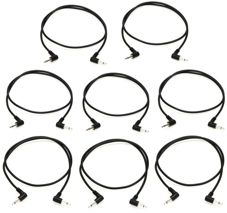 Modbap Modular Patch Cables - Angled 3.5mm TS Male to Angled 3.5mm TS ...
