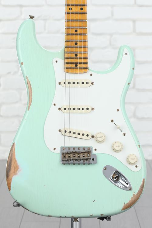 Fender Custom Shop '58 Stratocaster Relic - Super Faded Aged Surf Green ...