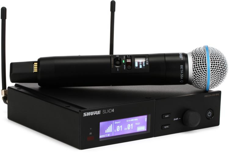 Shure SLXD24/B58 Digital Wireless Handheld Microphone System - H55 Band | Sweetwater