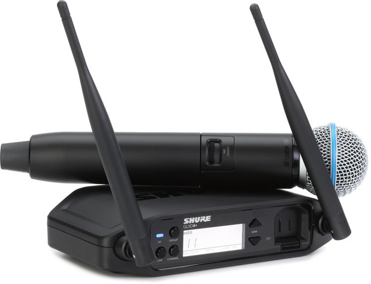 Shure GLXD24+ Digital Wireless Handheld System with Beta 58A Capsule | Sweetwater