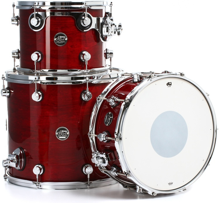 DW Performance Series 3-piece Tom/Snare Pack - Cherry Stain Lacquer ...