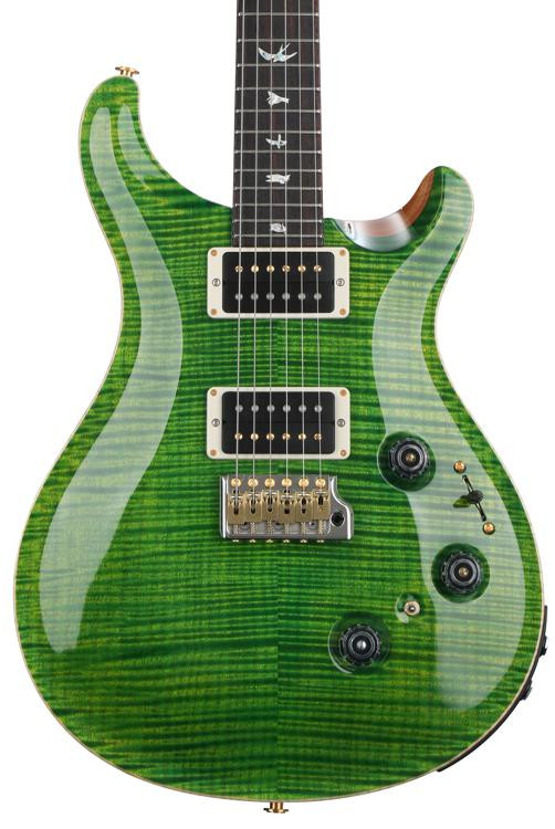 PRS Custom 24 Piezo 10-Top - Emerald with Pattern Regular Neck | Sweetwater