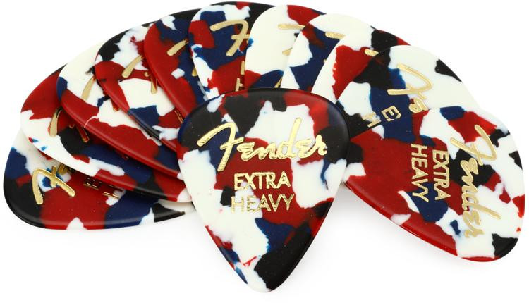 Fender 351 Premium Guitar Picks - Extra Heavy Confetti 12-pack | Sweetwater