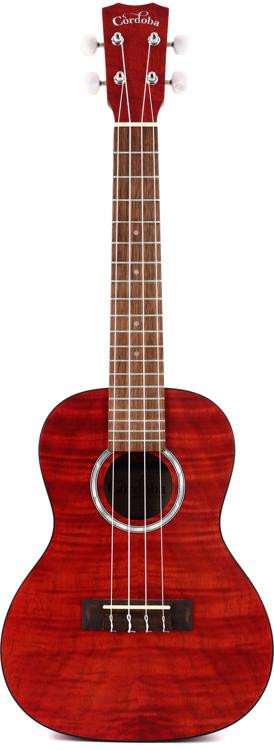 Cordoba 15CFM Concert Ukulele - Rose Red | Sweetwater