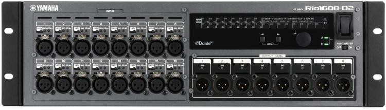 Yamaha Rio1608-D2 16-input / 8-output Dante Stage Box | Sweetwater