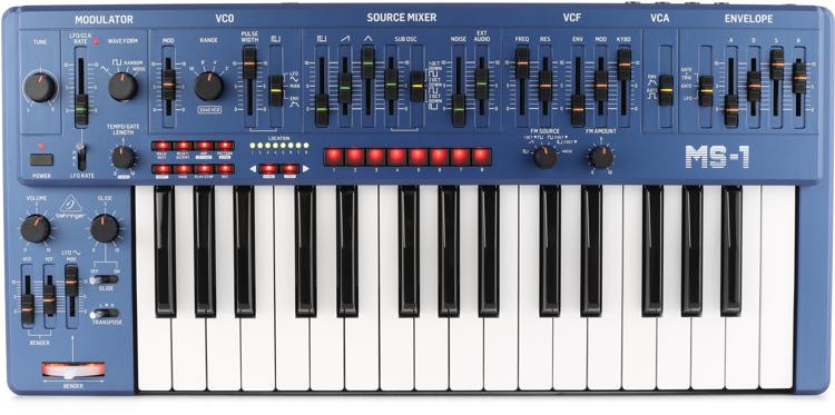 Behringer MS-1-BU Analog Synthesizer with Handgrip - Blue | Sweetwater