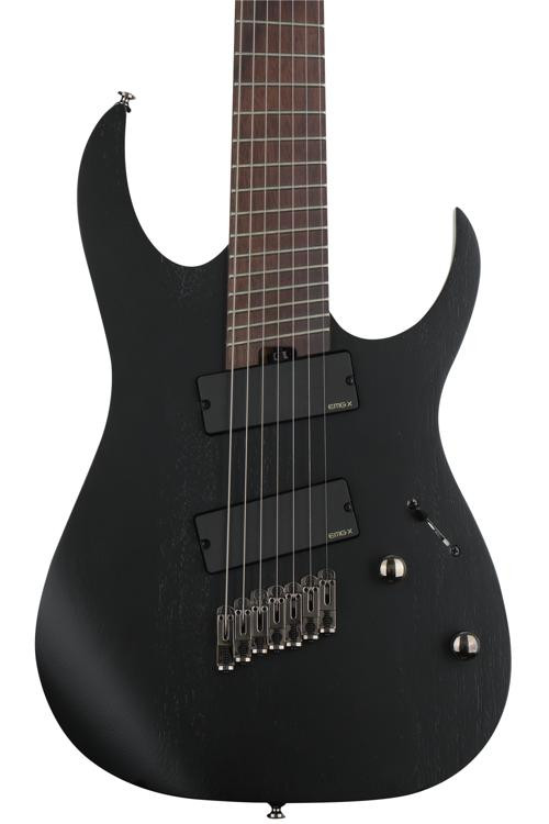 Ibanez RG Iron Label RGIM7MH Multi-Scale - Weathered Black | Sweetwater