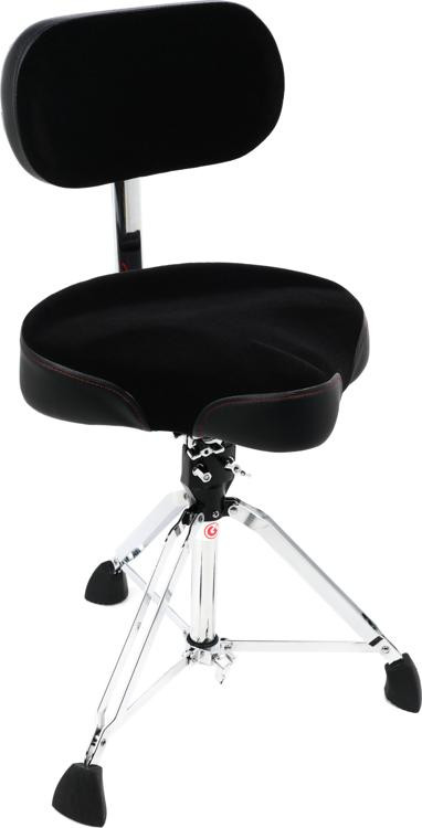 Gibraltar 9608MB Moto Style Drum Throne with Backrest | Sweetwater