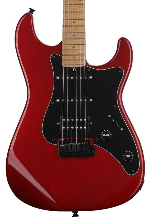 Friedman Vintage-S HSS Electric Guitar - Transparent Red with Roasted ...