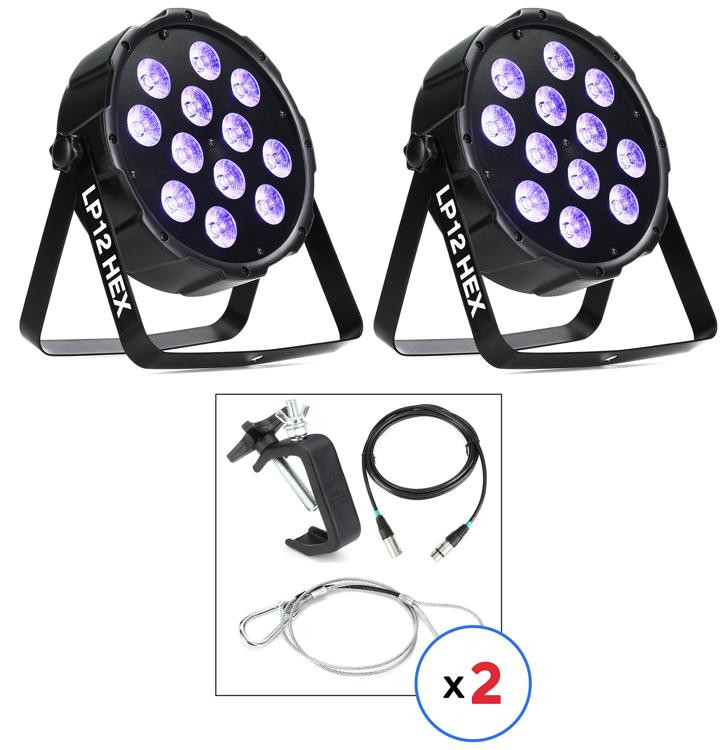 Eliminator LP 12 HEX LED Par Wash Essentials Bundle - Pair | Sweetwater