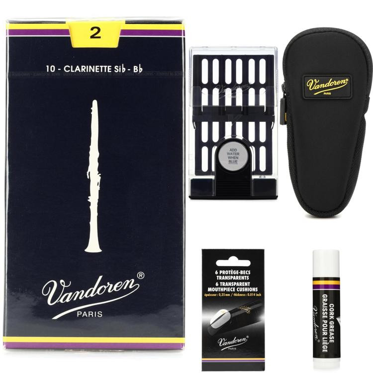 Vandoren CR102 Traditional Bb Clarinet Reed Accessories Bundle - 2.0 ...