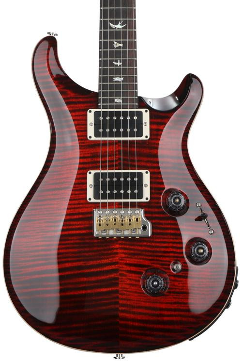 PRS Custom 24 Piezo - Fire Red with Pattern Regular Neck | Sweetwater