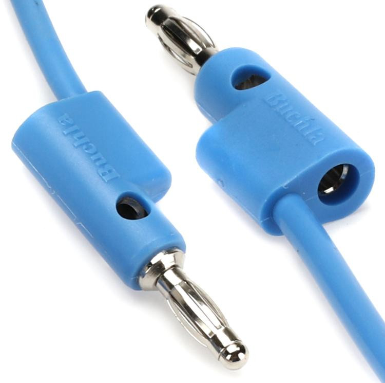 Buchla CV Banana Patch Cable - 30-inch, Blue | Sweetwater