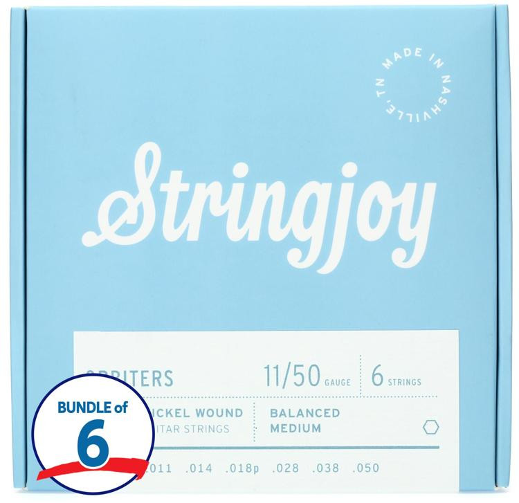 Stringjoy Orbiters Balanced Coated Nickel-wound Electric Guitar Strings ...