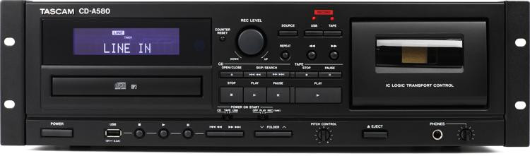 TASCAM CD-A580 CD / USB / Cassette Player / Recorder | Sweetwater