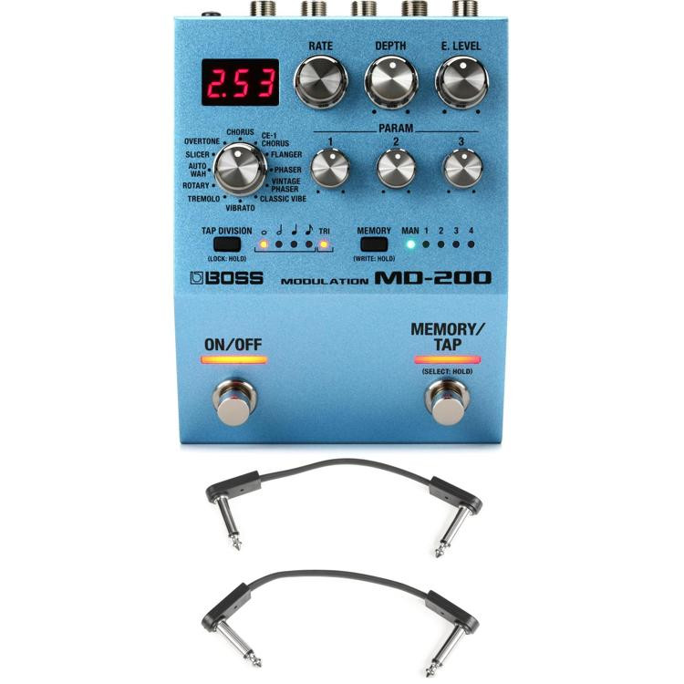 Boss MD-200 Modulation Pedal with 3 Patch Cables | Sweetwater