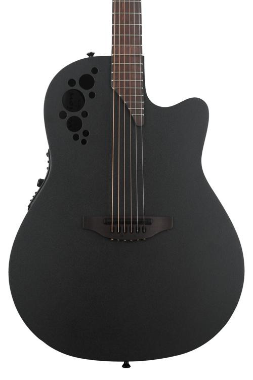 Ovation Mod TX Mid Acoustic-Electric Guitar - Black Textured | Sweetwater