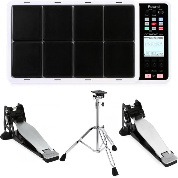 Roland SPD-30 Octapad Mini Kit Electronic Drum Set Bundle - White | Sweetwater