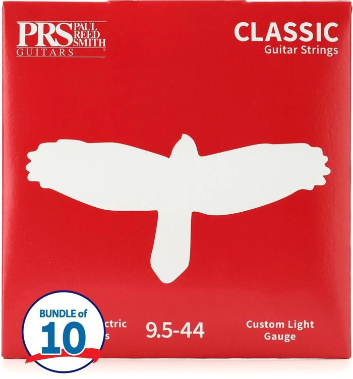PRS Classic Electric Guitar Strings - .0095-.044 Custom Light 10-pack ...