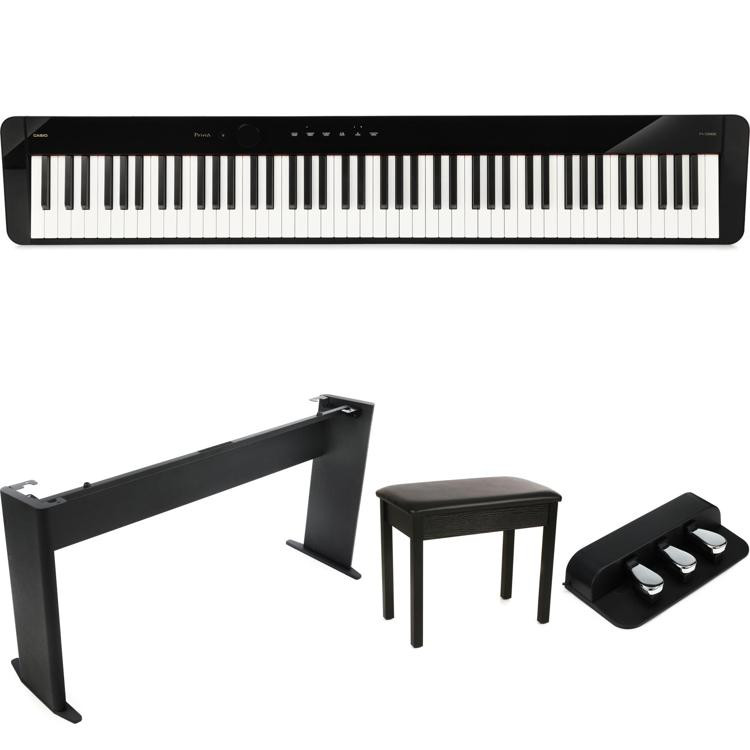 Casio Privia PX-S5000 Digital Piano Home Essentials Bundle - Black ...
