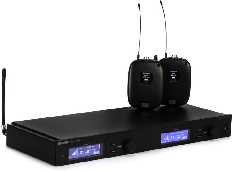 Shure SLXD14D Dual Wireless Bodypack System - J52 Band | Sweetwater