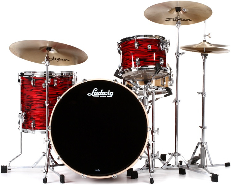 Ludwig Keystone X Pro Beat Shell Pack 3-piece - Red Swirl | Sweetwater
