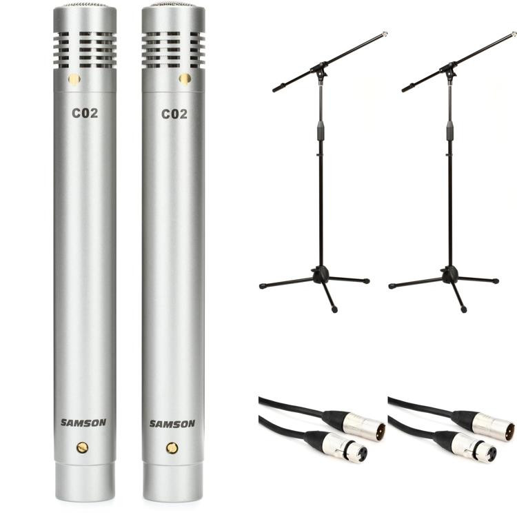 Samson C02 Small-diaphragm Condenser Microphone Bundle with Stands and ...
