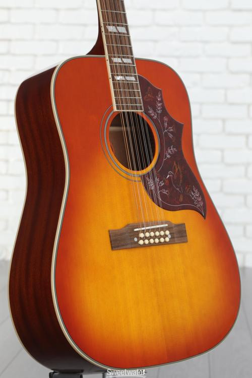Epiphone Hummingbird 12-string Acoustic-electric Guitar - Aged Cherry ...