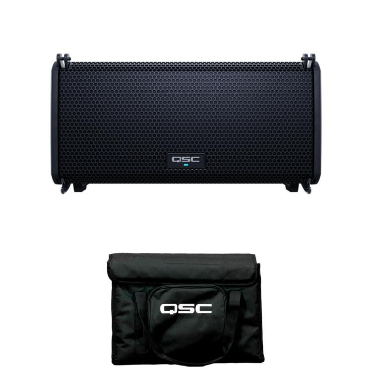 QSC LA108 1,300W 8-inch Active Line Array Speaker and Tote Bag | Sweetwater
