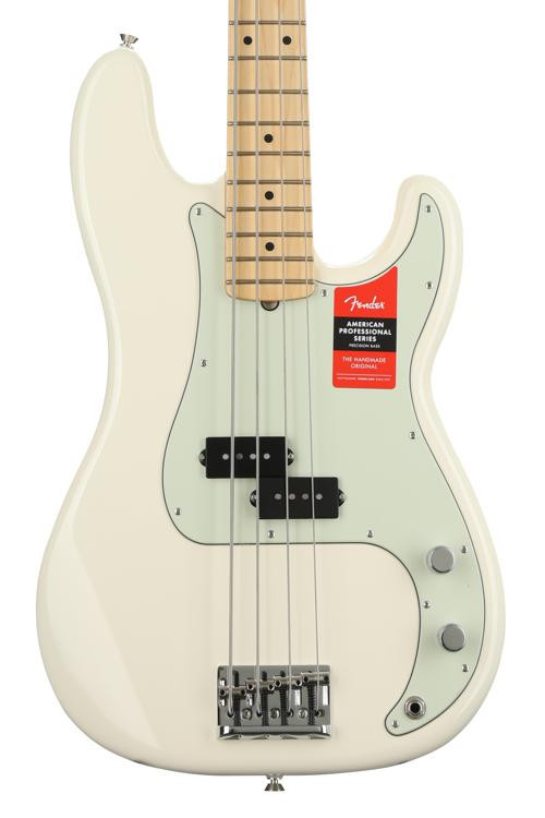 Fender American Professional Precision Bass - Olympic White with Maple ...