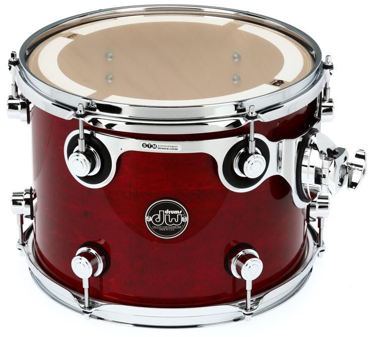 DW Performance Series Mounted Tom - 9 x 12 inch - Cherry Stain Lacquer ...