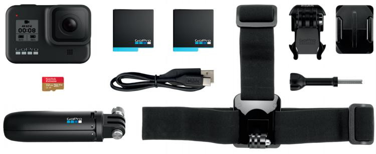 GoPro HERO8 Black Bundle 4K60 Waterproof Action Camera Bundle w/ Grip ...