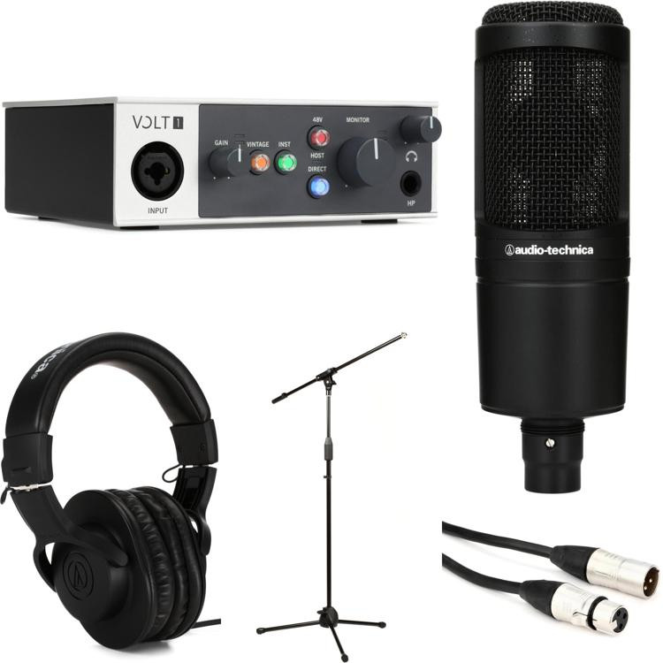 Universal Audio Volt 1 Audio Interface and Audio-Technica AT2020 Mic ...