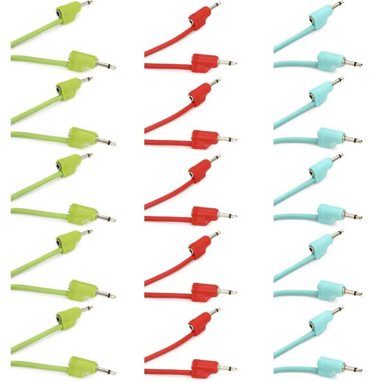 Tiptop Audio Stackcable Eurorack Patch Cable Assorted Sizes - 15 Pack | Sweetwater