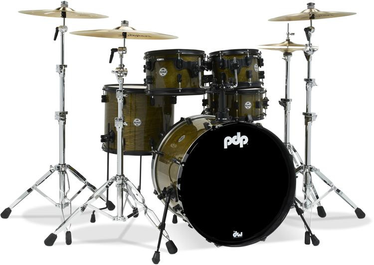 PDP Limited Edition 5-piece Shell Pack - Olive Stain Lacquer | Sweetwater