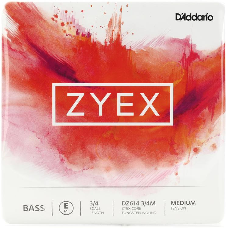 D'Addario DZ614 Zyex Double Bass E String - 3/4 Size | Sweetwater
