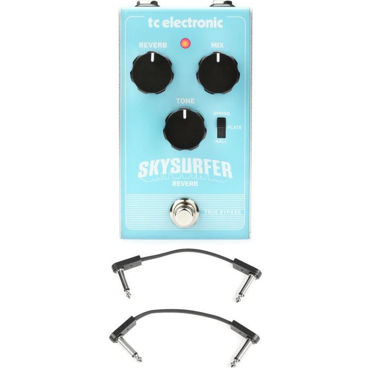 TC Electronic Skysurfer Reverb Pedal with 3 Patch Cables | Sweetwater