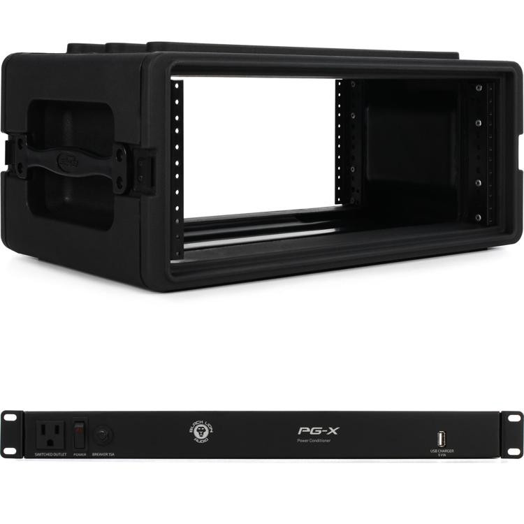 SKB 1SKB-R4S Roto-Molded Shallow 4U Rack Case and Power Conditioner ...