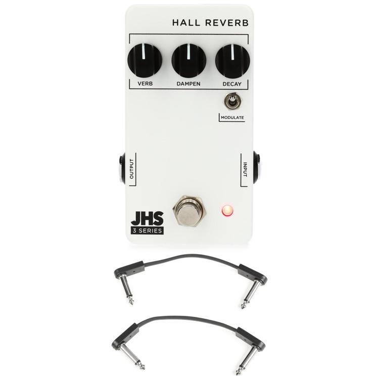 JHS 3 Series Hall Reverb Pedal with 3 Patch Cables | Sweetwater