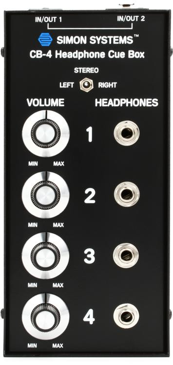 Simon Systems CB-4 4-channel Headphone Cue Box | Sweetwater